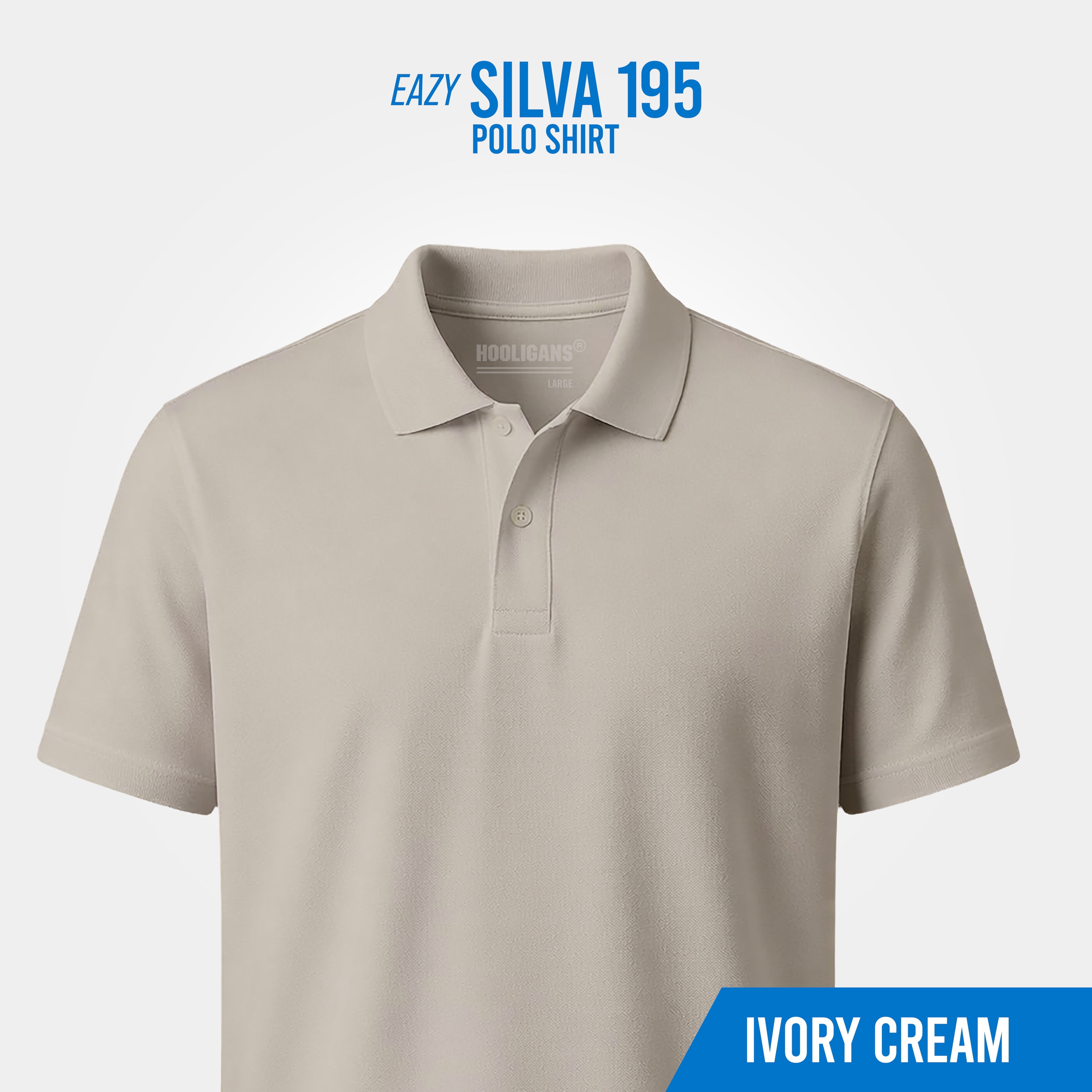 HOOLIGANS Polo Shirt Silva EAZY 195 - Ivory Cream – Hooligans.co.id
