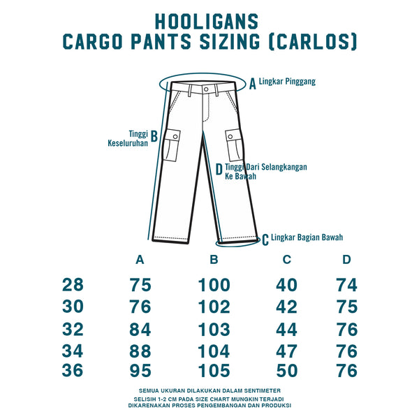 HOOLIGANS Long Cargo Carlos Army - Loose Fit – Hooligans.co.id
